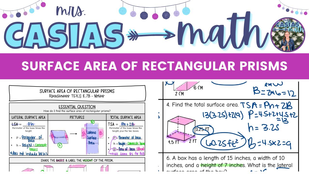Surface Area of Rectangular Prisms | 8th Grade Math Pre-Algebra