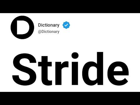 Stride Meaning In English