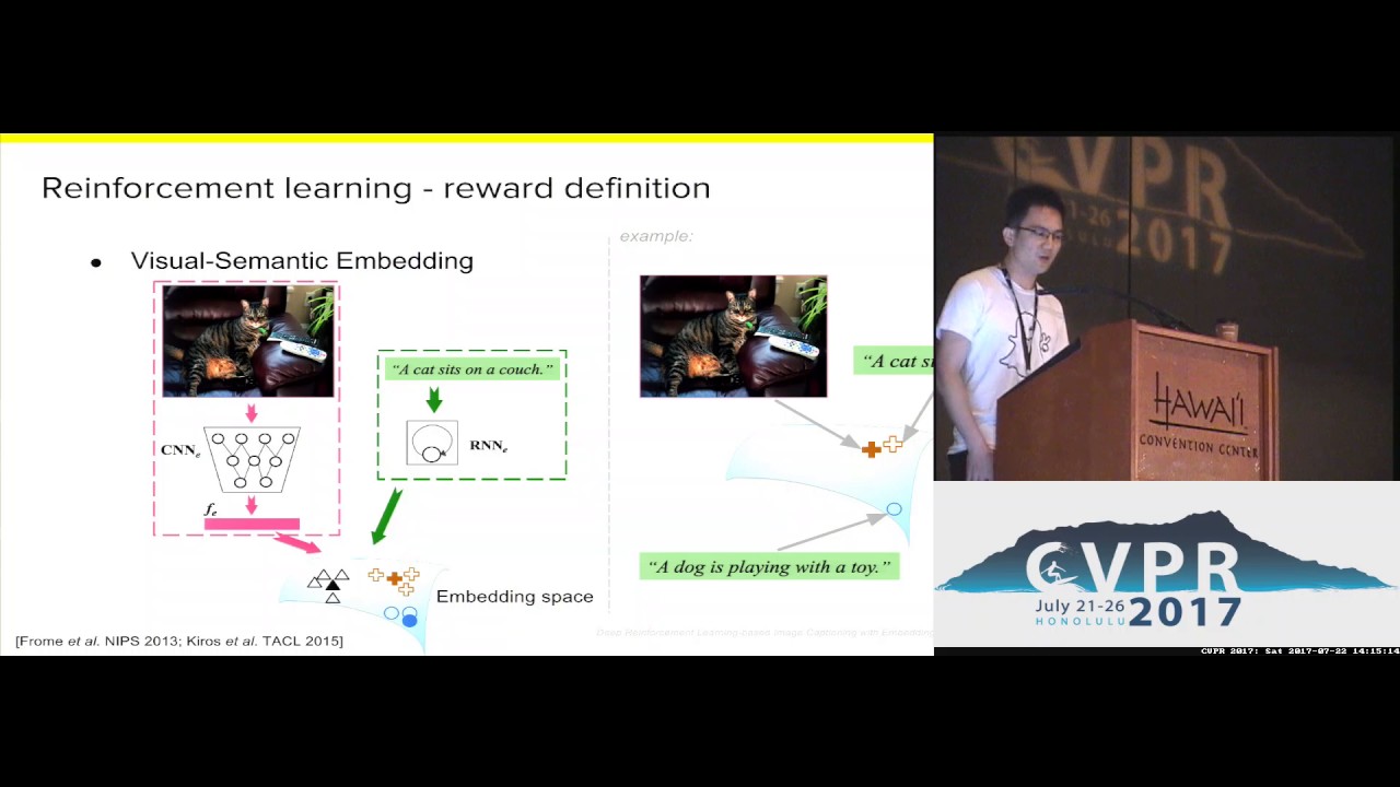 Deep Reinforcement Learning-Based Image Captioning With Embedding Reward