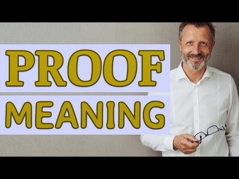 Proof | Meaning of proof