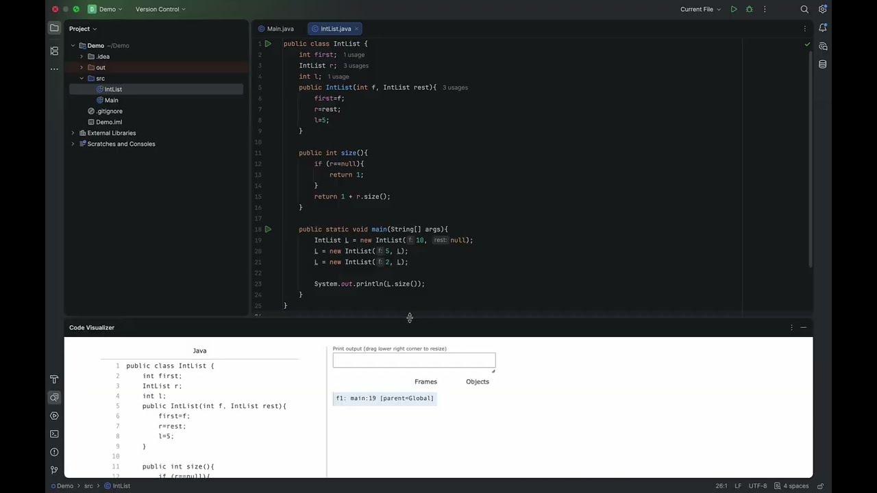 Code Visualizer for Java - Python Tutor-Style Execution Visualization Inside IntelliJ IDEA