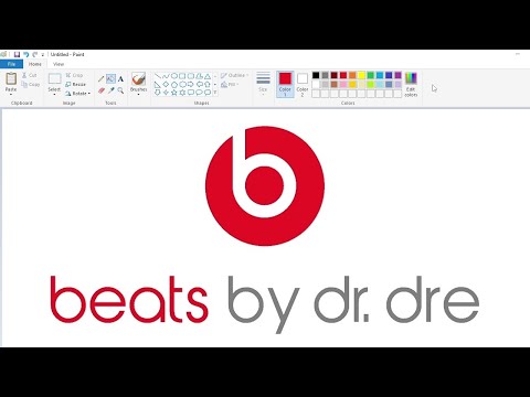 How to draw the Beats Electronics logo using MS Paint | How to draw on your computer