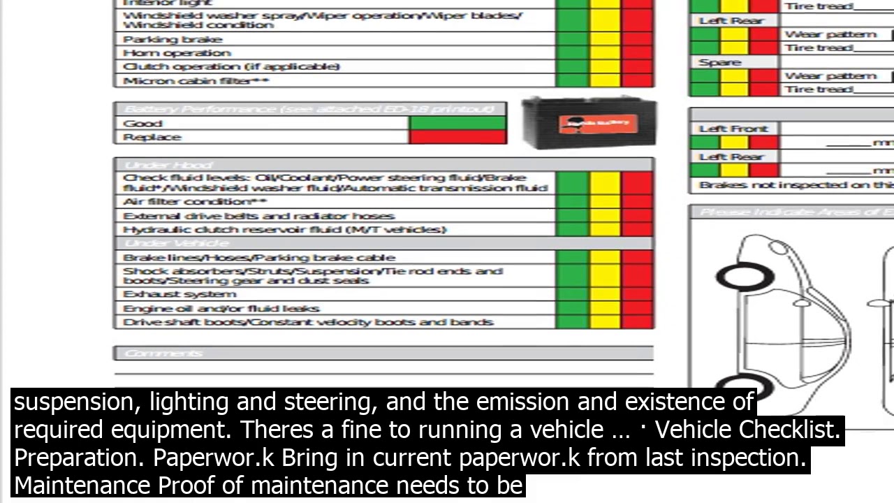 Vehicle check list pdf monthly vehicle inspection form. fill out  securely sign  print or