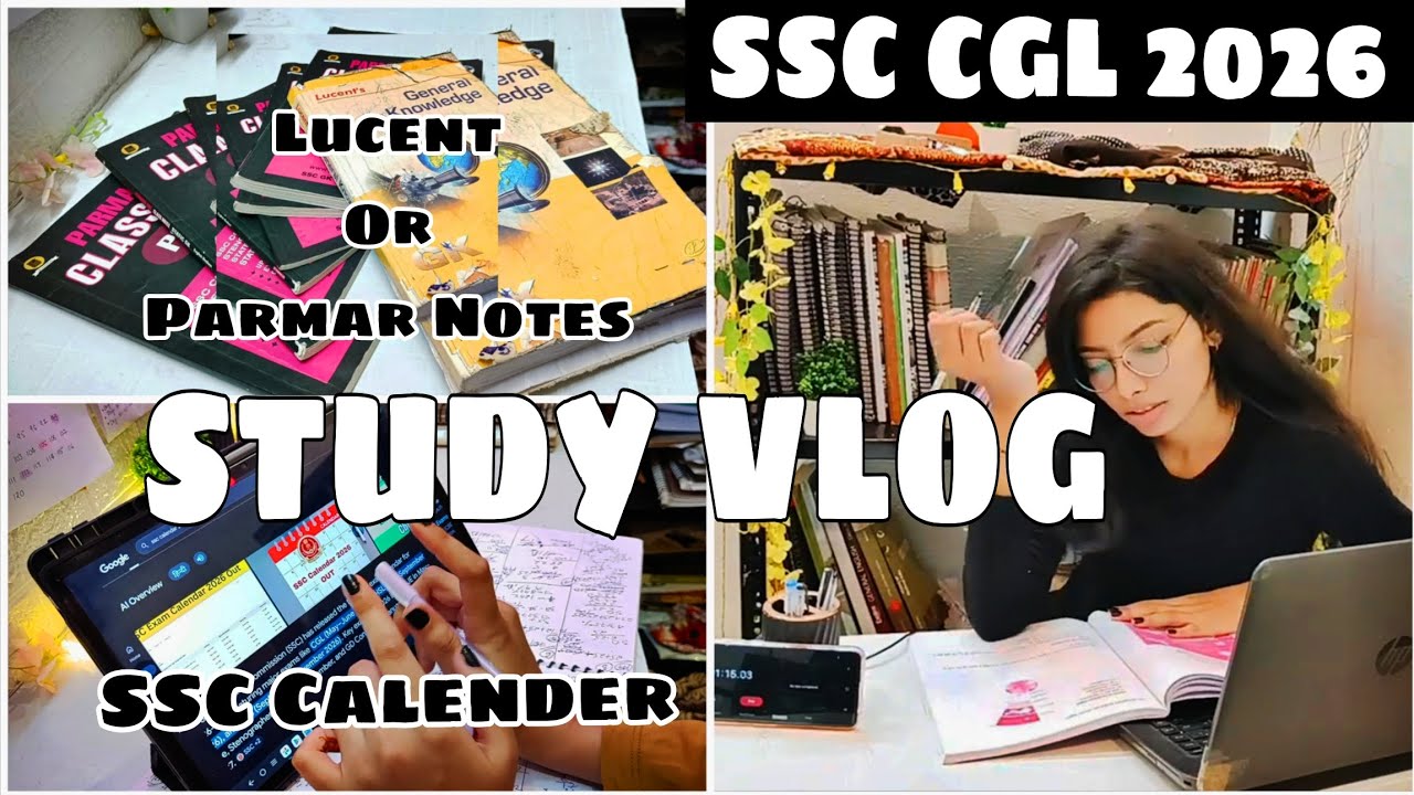 SSC STUDY VLOG: WokeUp At 4:00 AM For CGL Self Study Preperation | Lucent Or Parmar Notes | Formfill