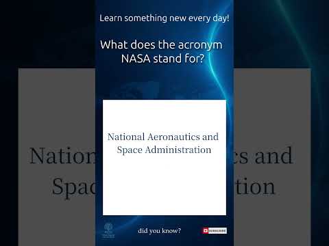 What does the acronym NASA stand for? #SpaceExploration #ScienceTrivia #NASA