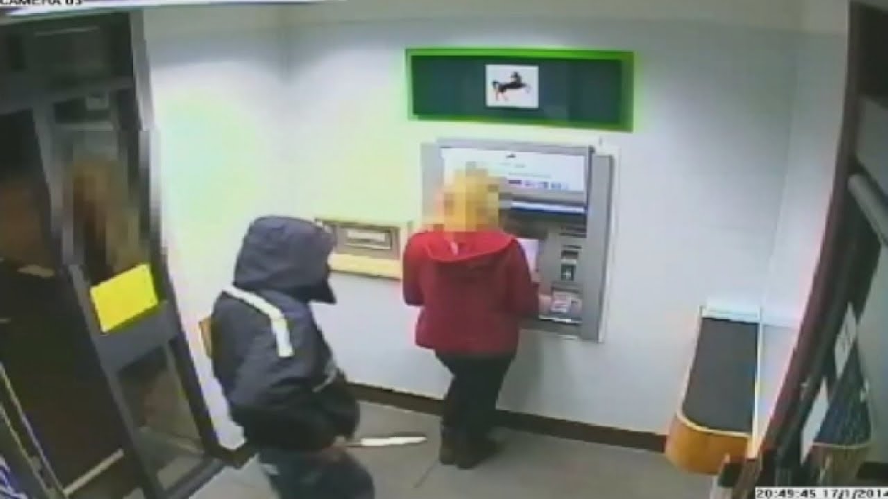 Dramatic CCTV footage of knifepoint robbery in Devon