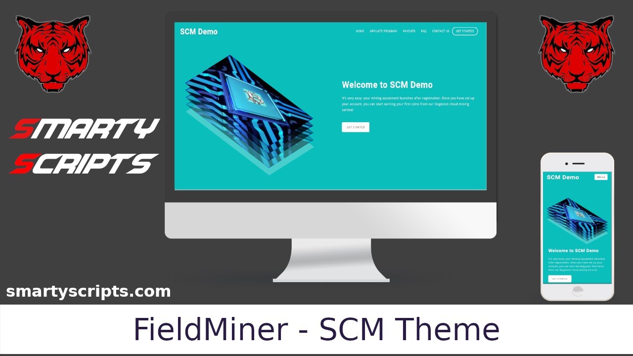 FieldMiner Theme for SCM Simple Cloud Mining Script - Smarty Scripts