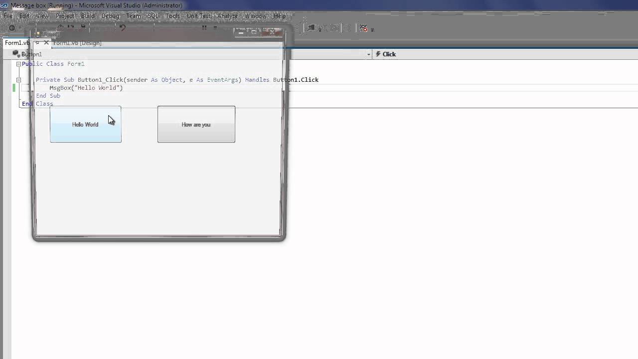 Visual Basic Guide 3 - Message Boxes