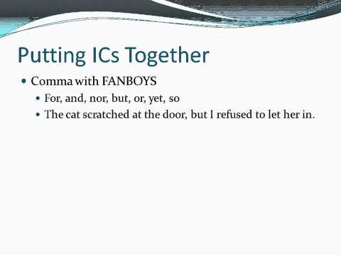 Run-on Sentences and Comma Splices