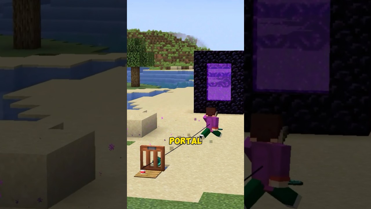 Fishing Rod Teleport Tutorial #minecraft