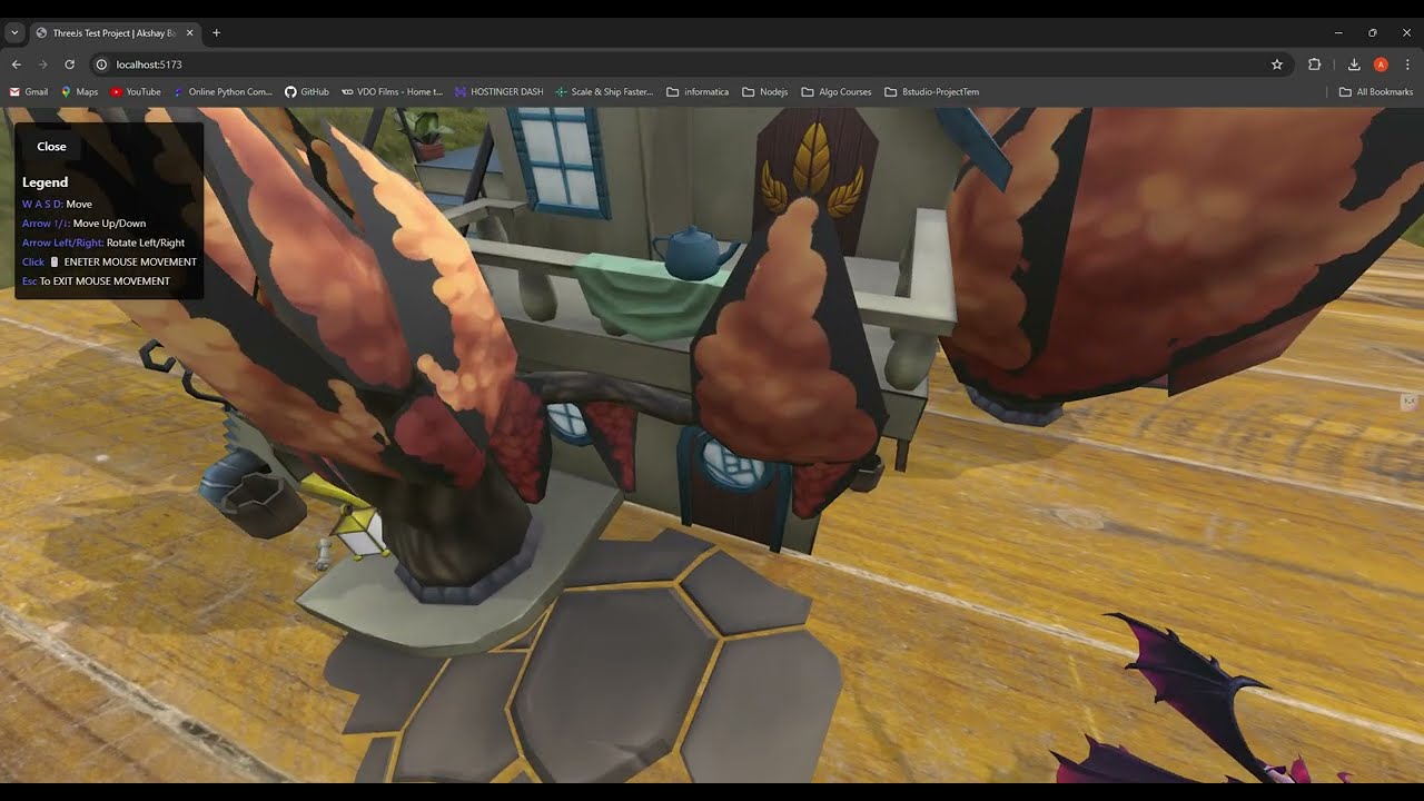 ThreeJs + React +Vite +TypeScript First Person video