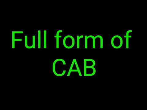 Full form of CAB / CAB full form / CAB рдХрд╛ рдкреВрд░рд╛ рдирд╛рдо