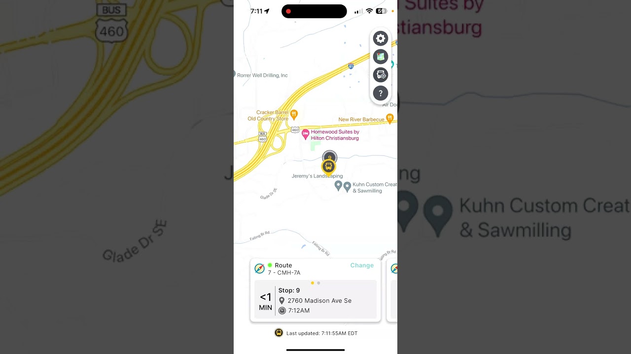 Using the BusWhere App
