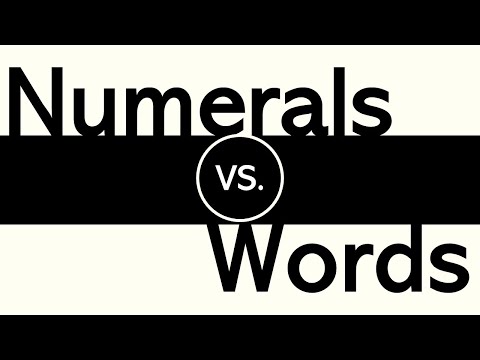 Numbers: Numerals vs. Words