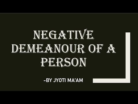 Vocabulary on Negative Demeanour Of Person | Learn Vocabulary | Classes by Jyoti Ma'am.