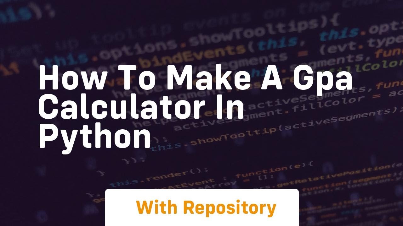 how to make a gpa calculator in python