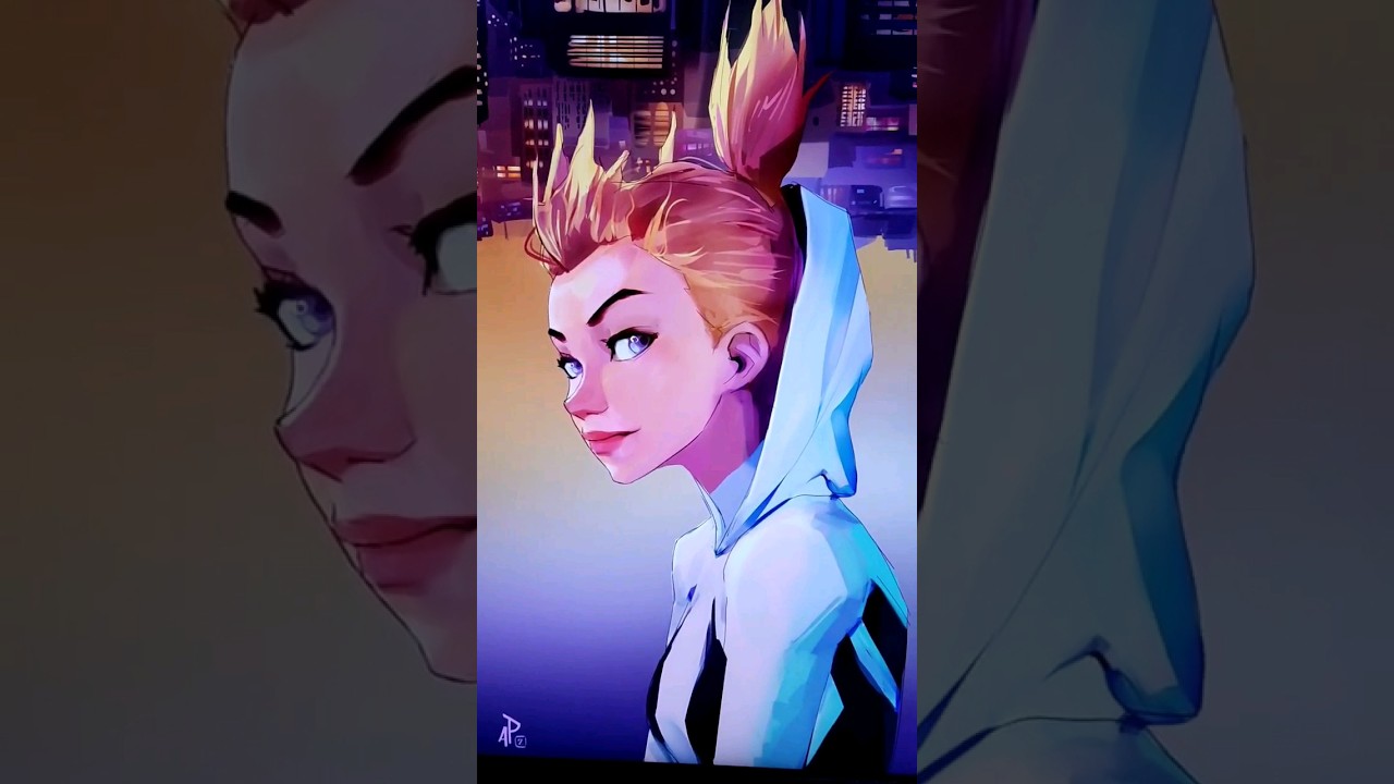 Watch my fan art process on Spider Gwen 💪😎..#spiderman  #spidergwen #milesmorales #gwenstacy #marvel