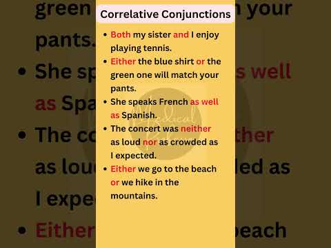 Correlative Conjunctions in English Grammar | English Sentences #shorts