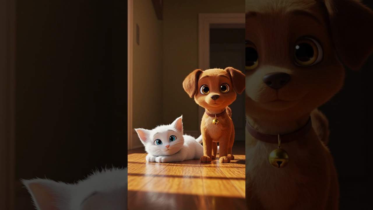 Adorable Kitten & Dog Wrestle!