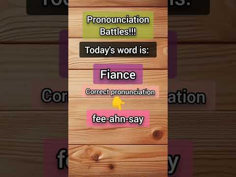 Can you say "fiance" correctly? #englishtips #shorts #learnenglish #viralvideo #subscribe