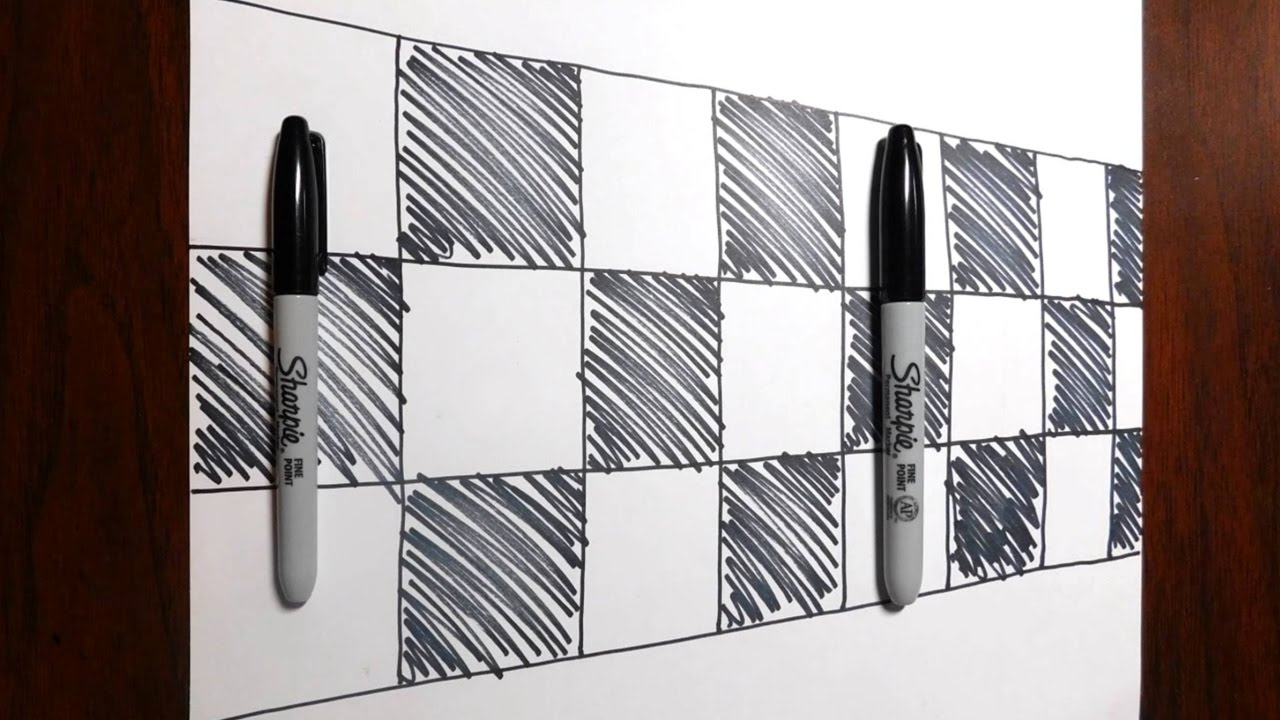 Perspective Optical Illusion - Simple Trick Eye Art