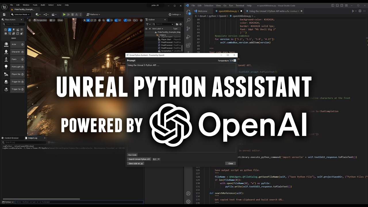 Unreal Python Assistant - Powered by OpenAI