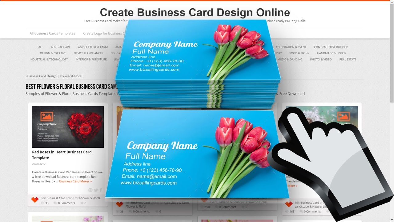 Fflower & Floral Business Card Examples
