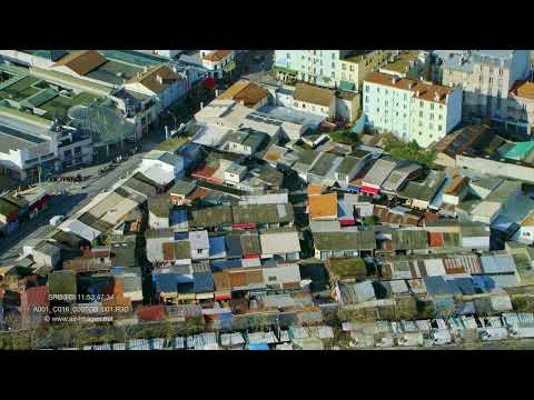 Aerial footage / The Paris Saint-Ouen Flea Market - Marché aux Puces