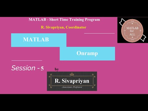 Day-2- Matlab Onramp - Session-5 - Topics overview