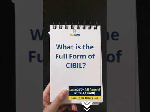 What is the Full Form of CIBIL? | #shorts full forms of important words | full forms list