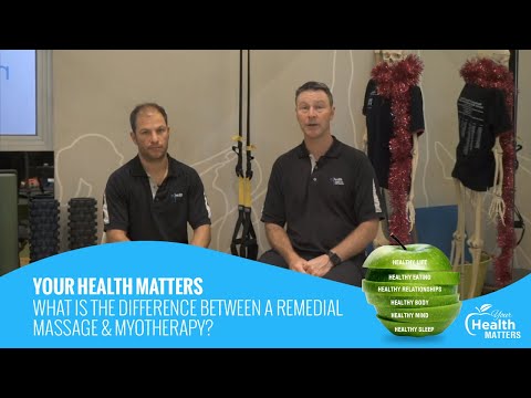 Your Health Matters - What is the difference between a Remedial Massage & Myotherapy?