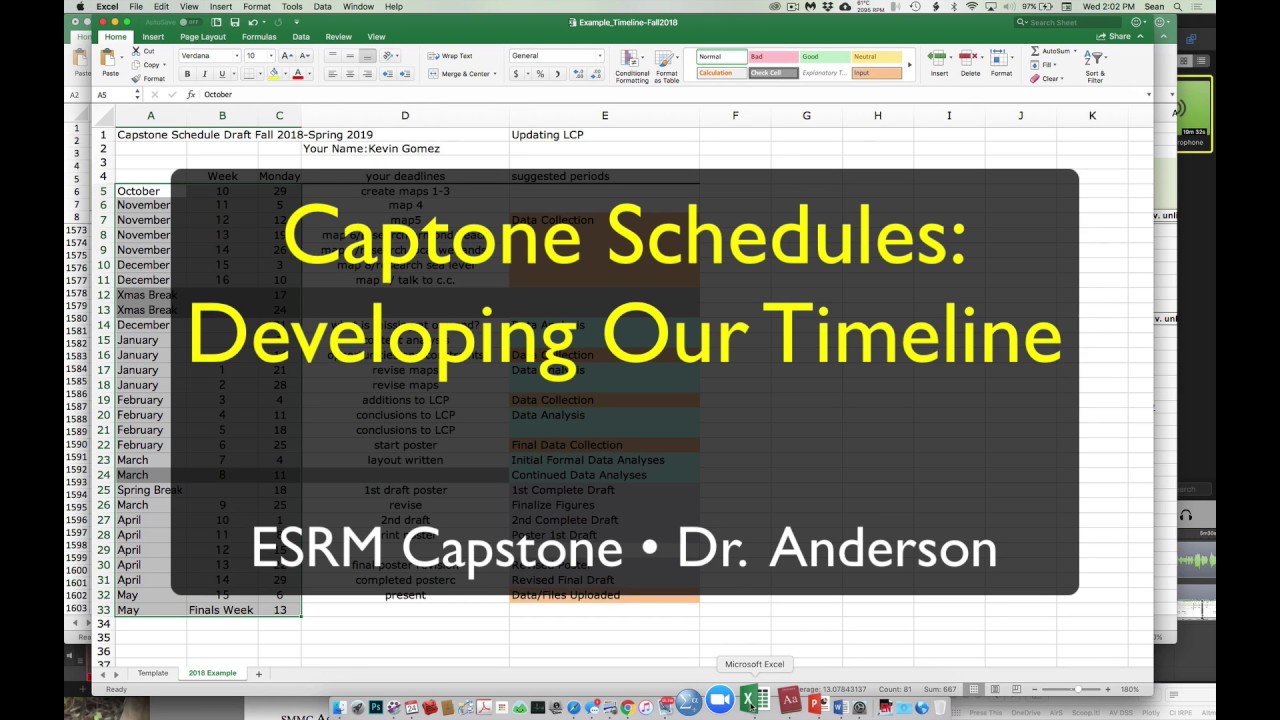 Capstone Schedule Planning