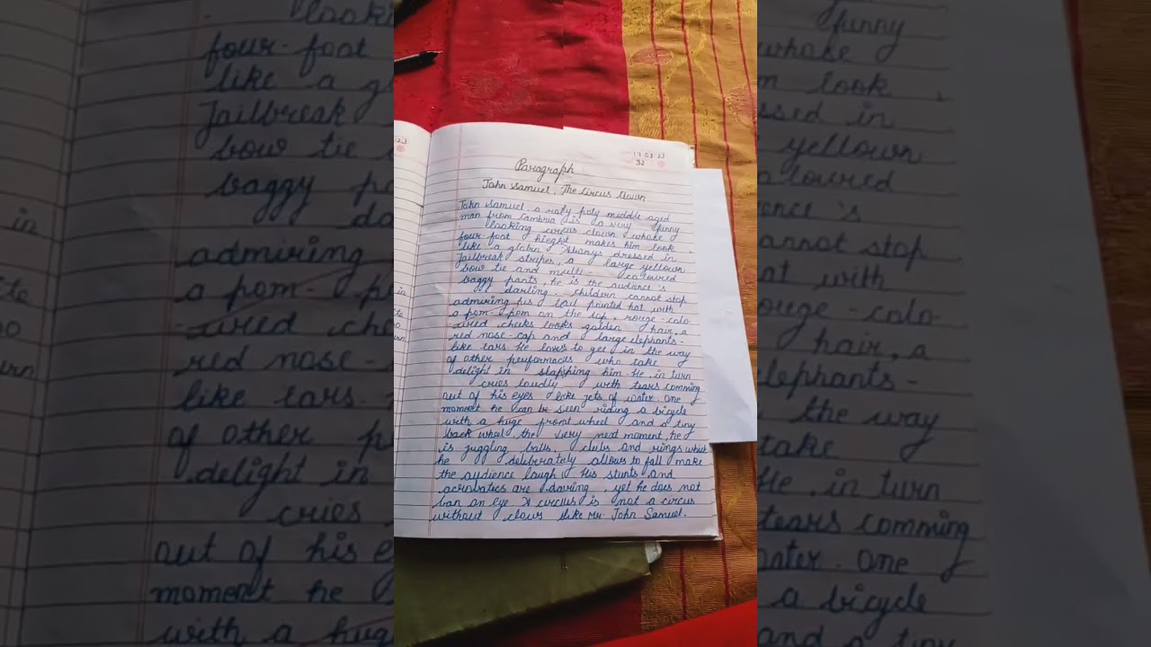 paragraph on John Samuel The circus clown 🌸🌸✍️✍️