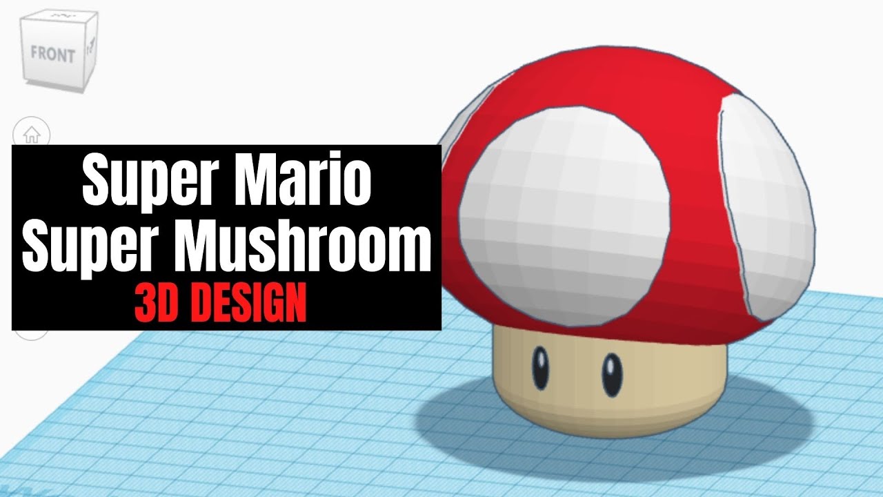 TinkerCAD - Tutorial for Beginners - How to 3D Design Super Mushroom - Super Mario