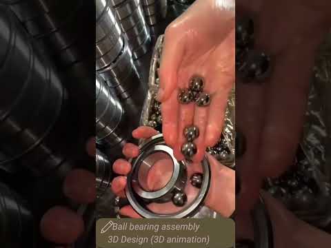 Ball bearing assembly 3D Design 3D animation #technology