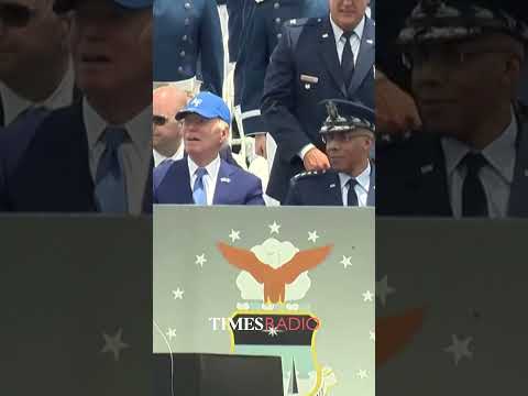 Watch: US President Joe Biden trips and falls at a US Air Force graduation ceremony