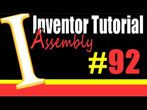 92 AutoDesk Inventor Assembly Tutorial: Insert Constraint Video Lecture - Autodesk Inventor: A ...