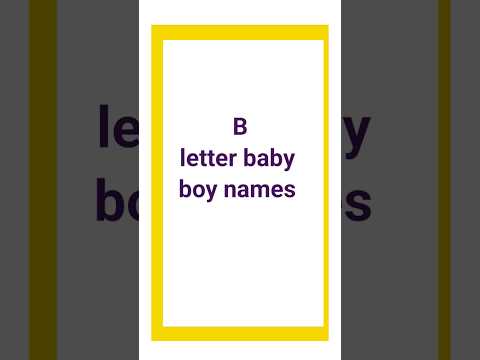 B letter baby boy names