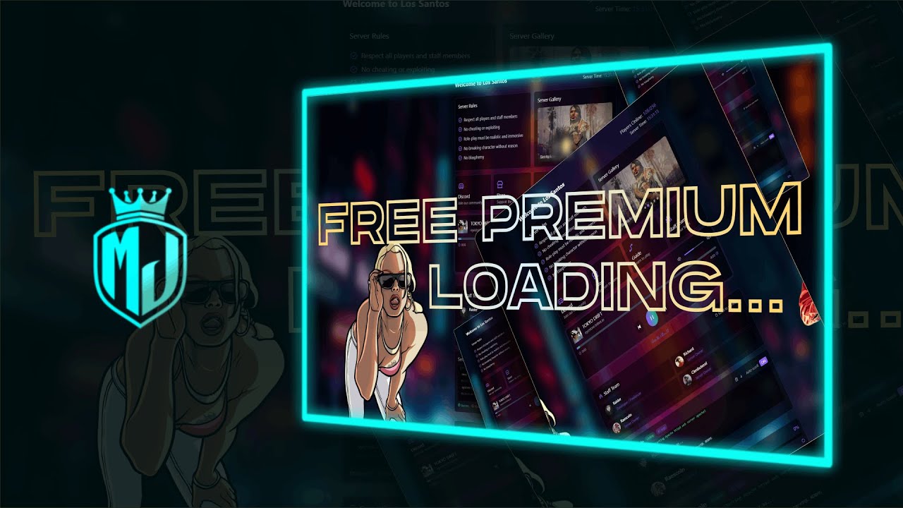 [FREE] Premium FiveM Loading Screen | ESX | QBCore | QBox | Standalone | MJ DEVELOPMENT
