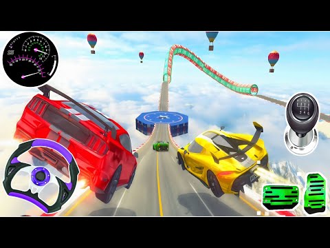Impossible Car Stunt Extreme Racing track game play. The Gamer KING 👑