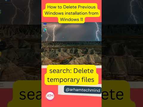How to remove previous Windows installation from windows 11