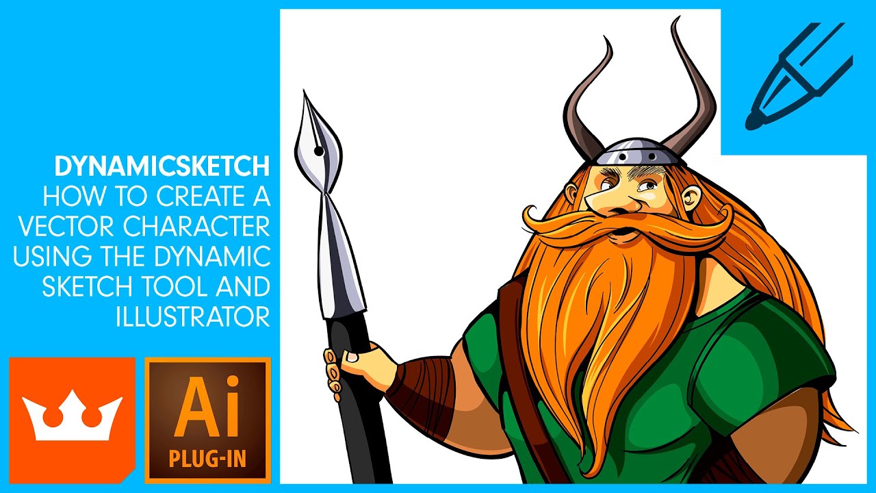 DYNAMICSKETCH | How to Create a Vector Character Using the DynamicSketch Tool and Illustrator