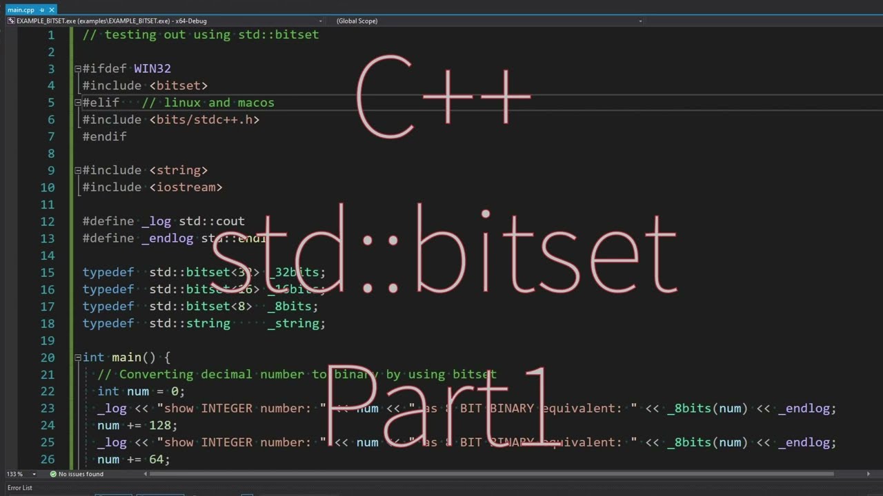 Learn std::bitset (binary operations) in C++ | Part 1