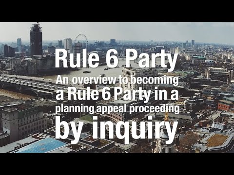 How to take part as a Rule 6 party in a planning appeal proceeding by inquiry