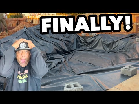 500 POUND LINER FOR MY DIY BACKYARD POND!
