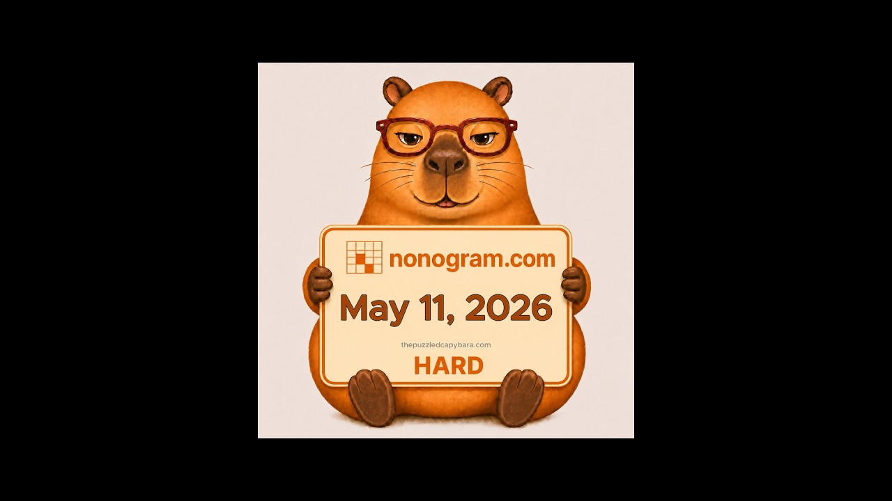 Nonogram.com Daily Puzzle (May 11, 2026) — Hard  #mobilegaming #puzzle #nonogram #dailypuzzle