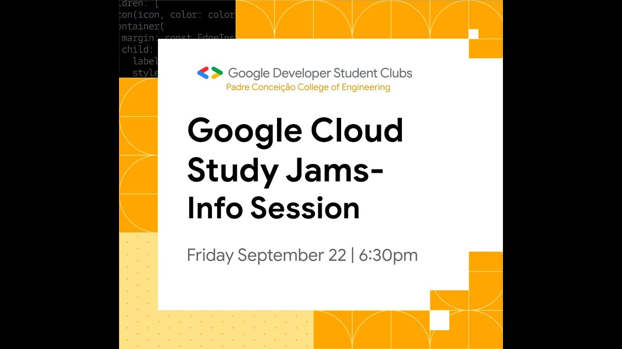 Google Cloud Study Jams Info Session