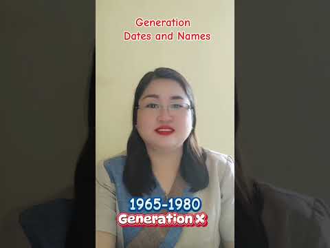 Generation Dates and Names #education