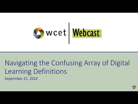 Navigating Digital Learning Definitions Recording