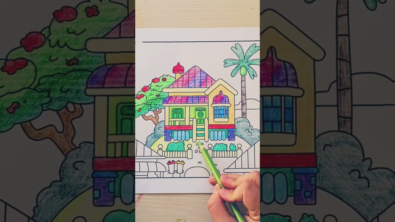 Bluey house coloring page #bluey#coloringpages #timelaspe